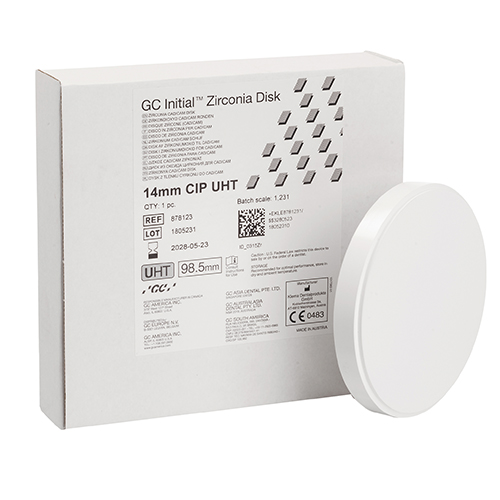 GC Initial Zirconia Disk CAD/CAM Blank, ø 98.5 x 14 mm