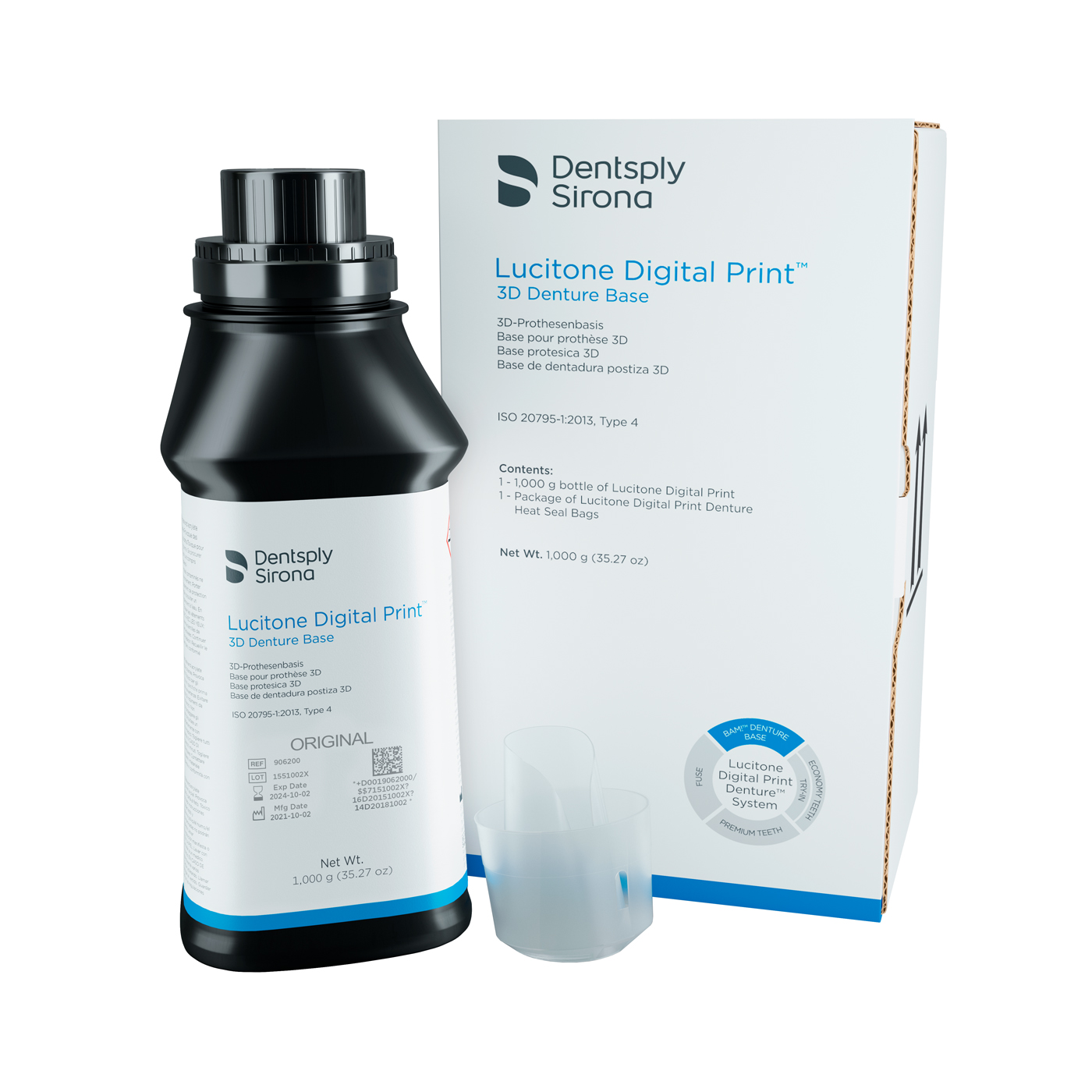 Dentsply Sirona Lucitone Digital Print 3D Denture Base, light reddish pink