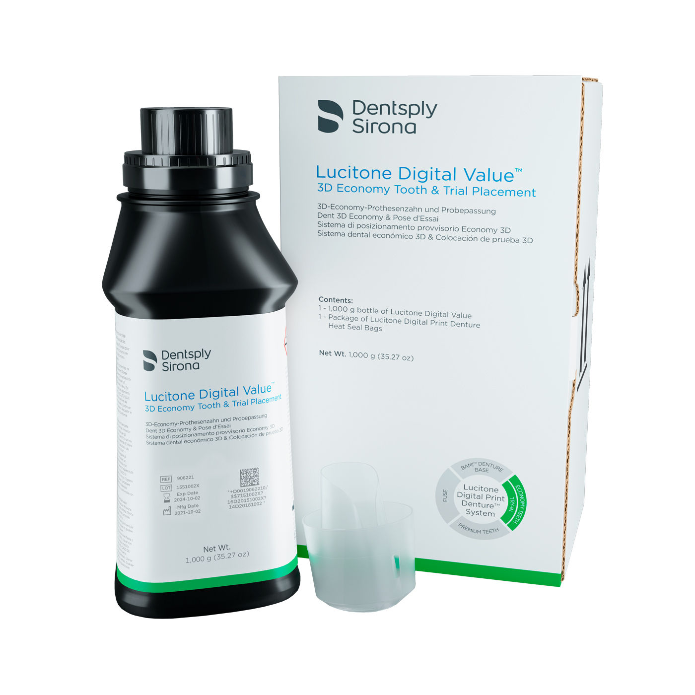Dentsply Sirona Lucitone Digital Value 3D Economy Tooth&Trial Placement, A1