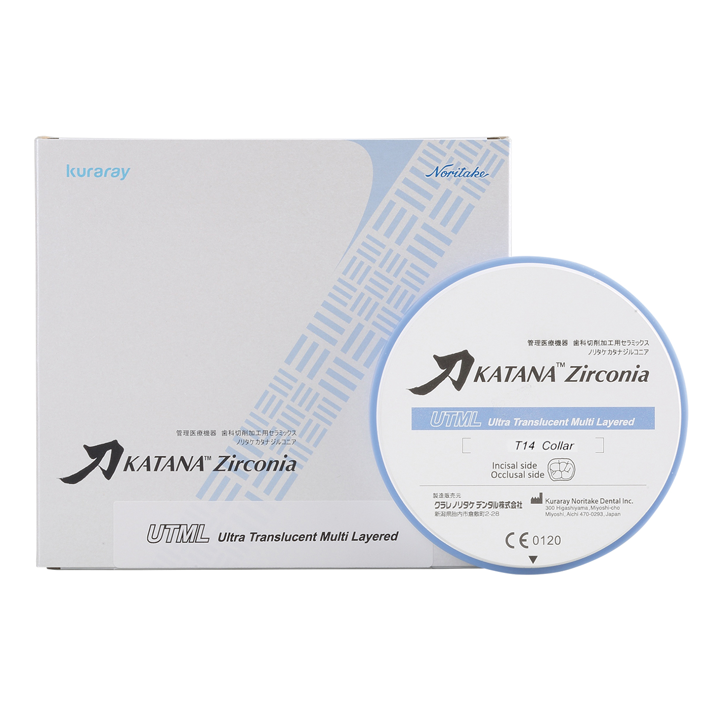 Kuraray Katana Zirconia UTML - disque CAD/CAM, ø 98,5 x 14 mm, A1