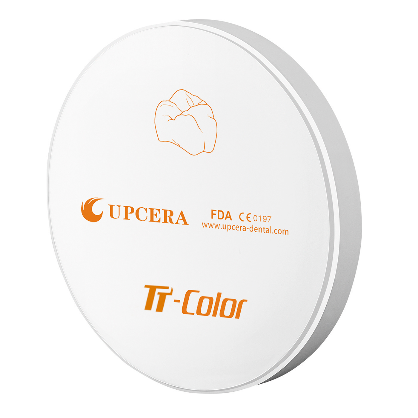 Upcera Dental Zirconia TT Color CAD/CAM Blank, ø 98 x 22 mm, BL1