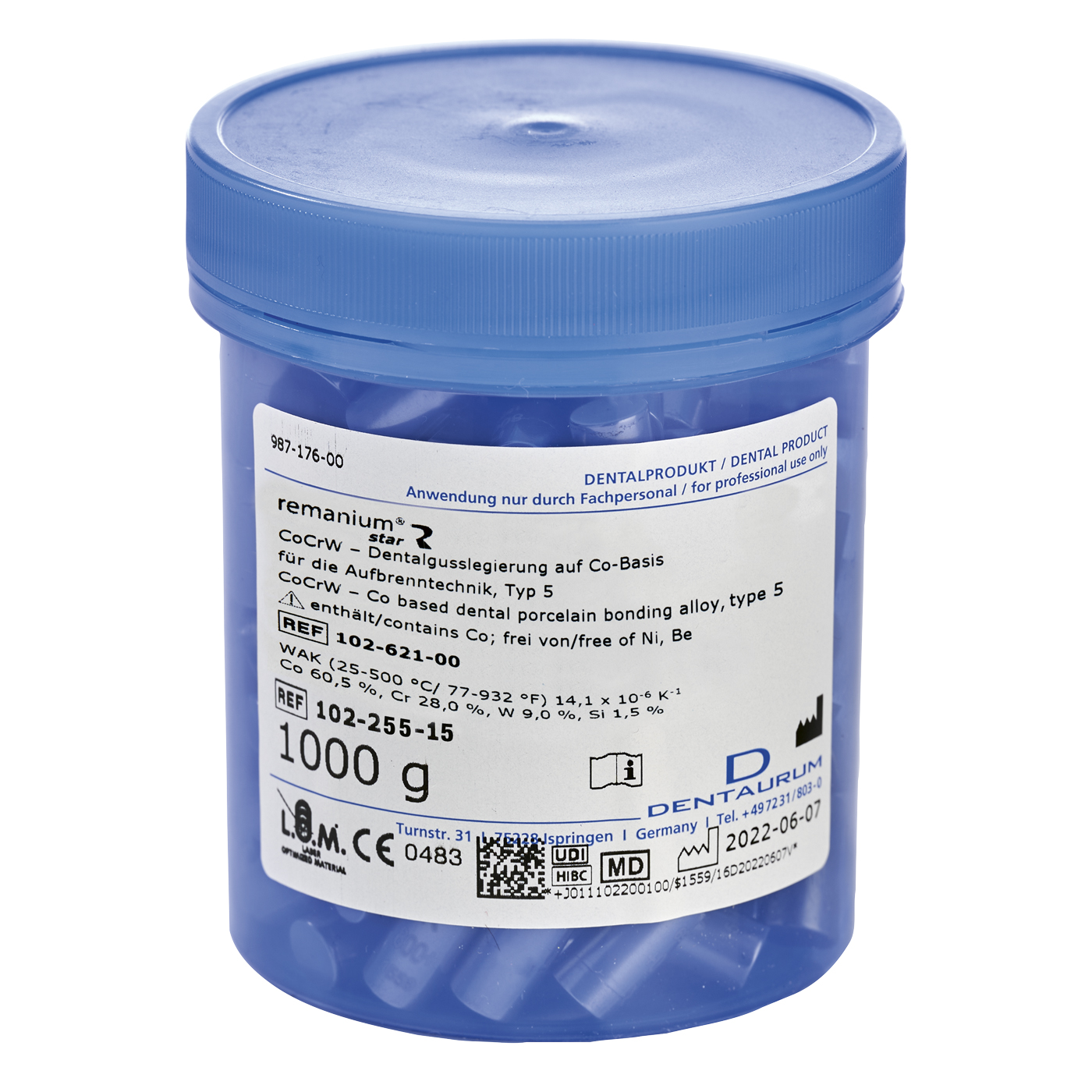 Dentaurum remanium star porcelain-bonding alloy