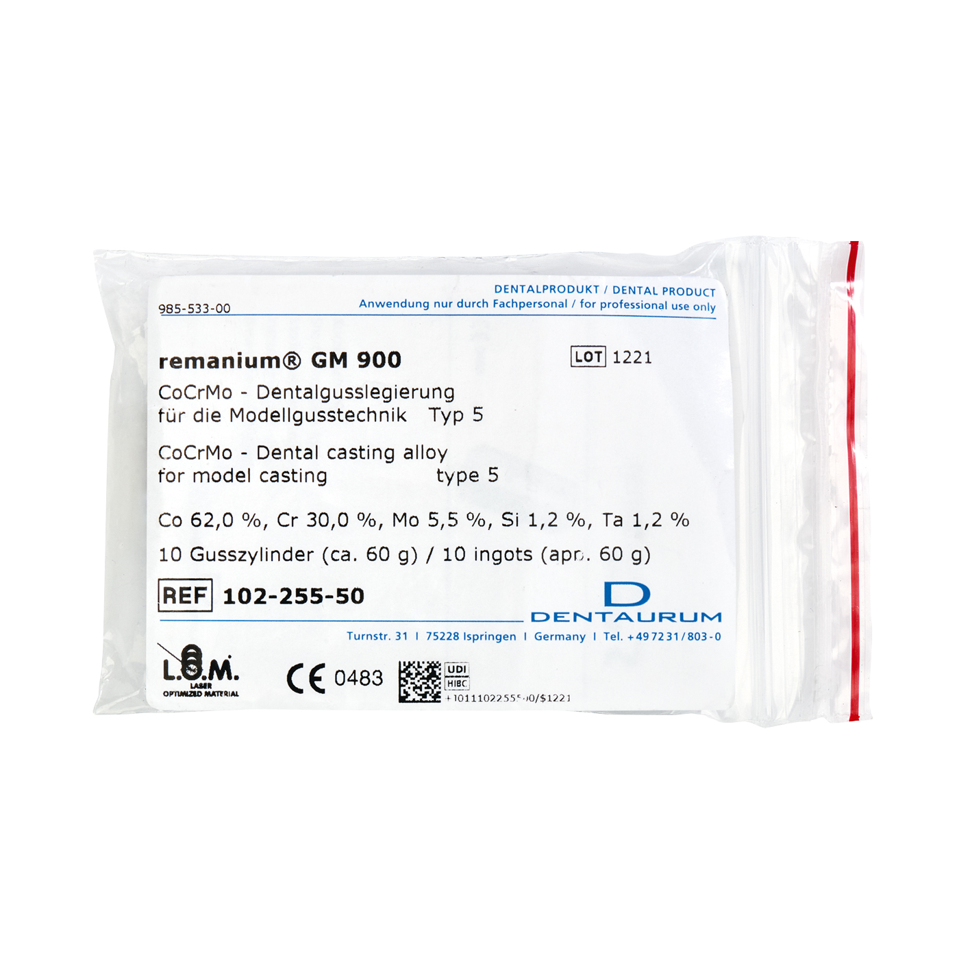 Dentaurum remanium GM 900 partial denture alloy