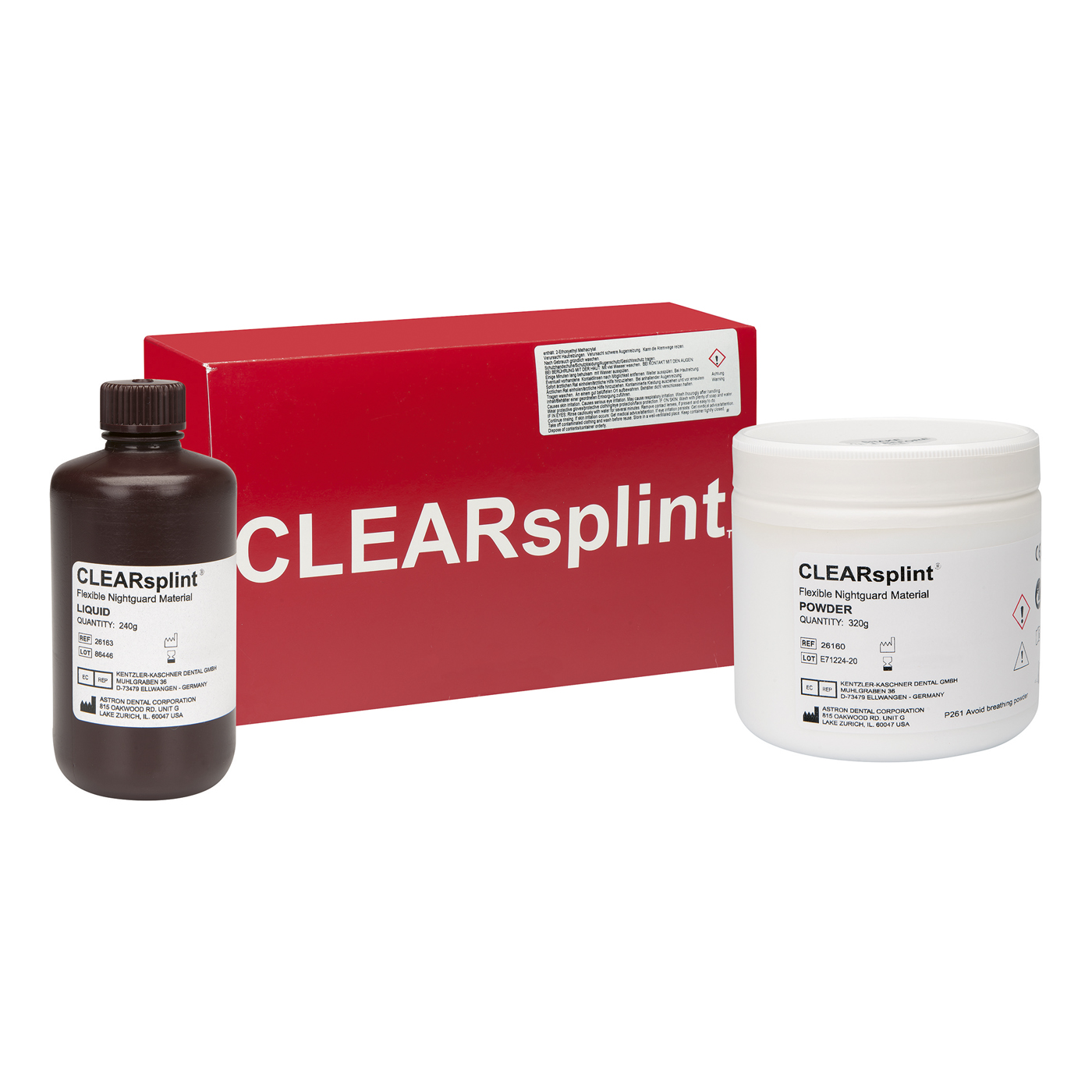 Astron Dental Corporation astron Clearsplint - résine autopolymérisable