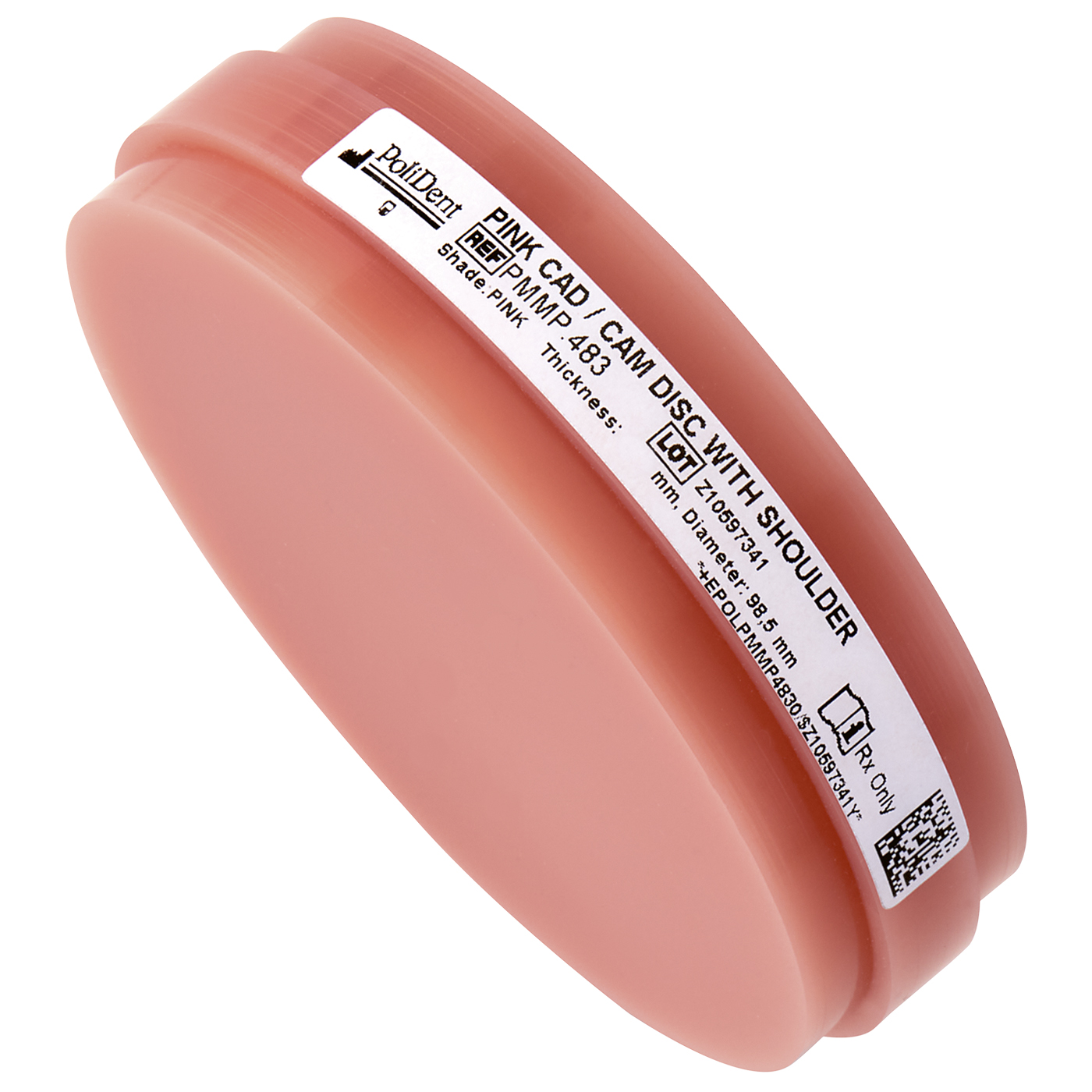 Polident Pink Basic PMMA - disque CAD/CAM, ø 98,5 x 25 mm, rose veiné