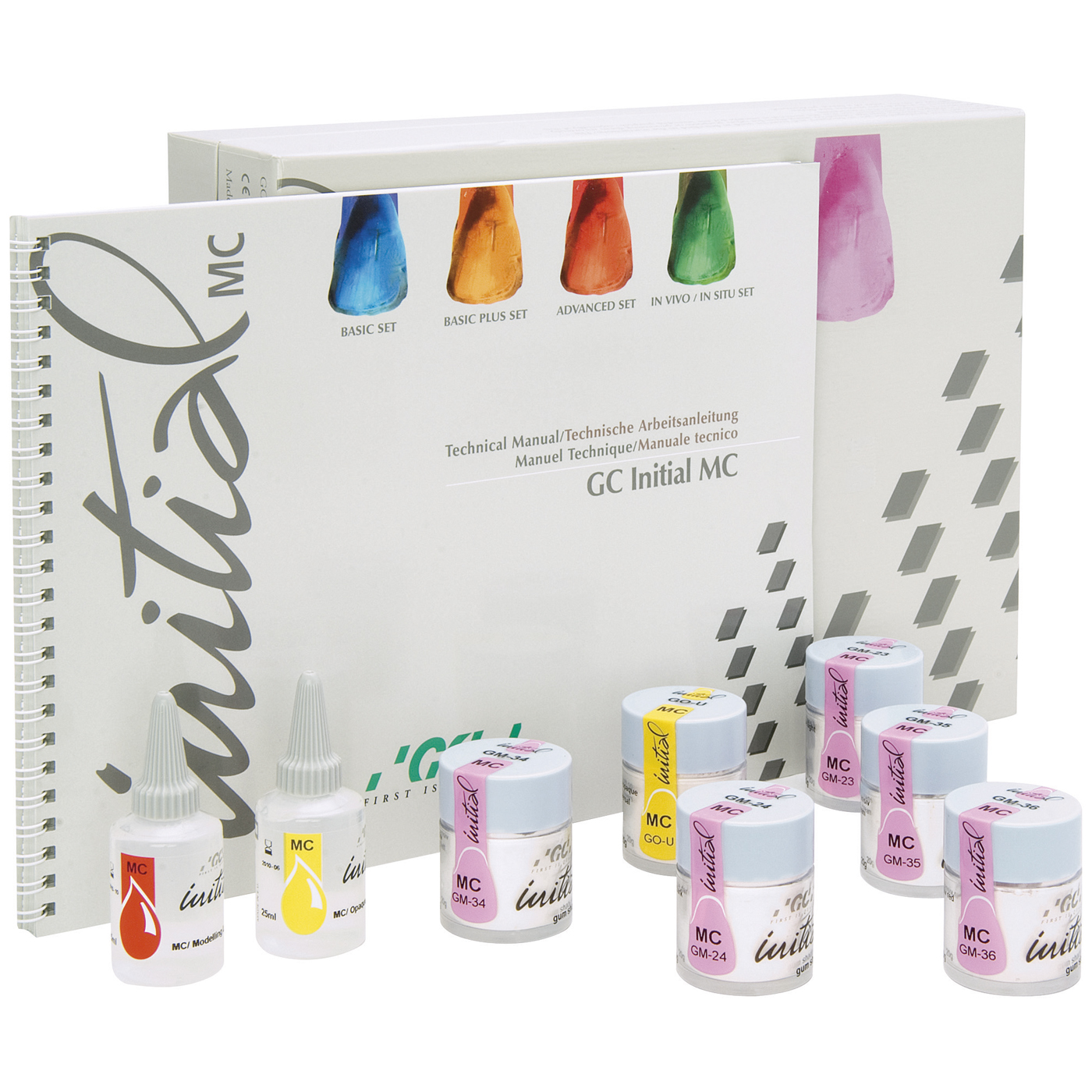 GC Initial MC Gum Shade Powder Opaque Set Veneering Porcelain