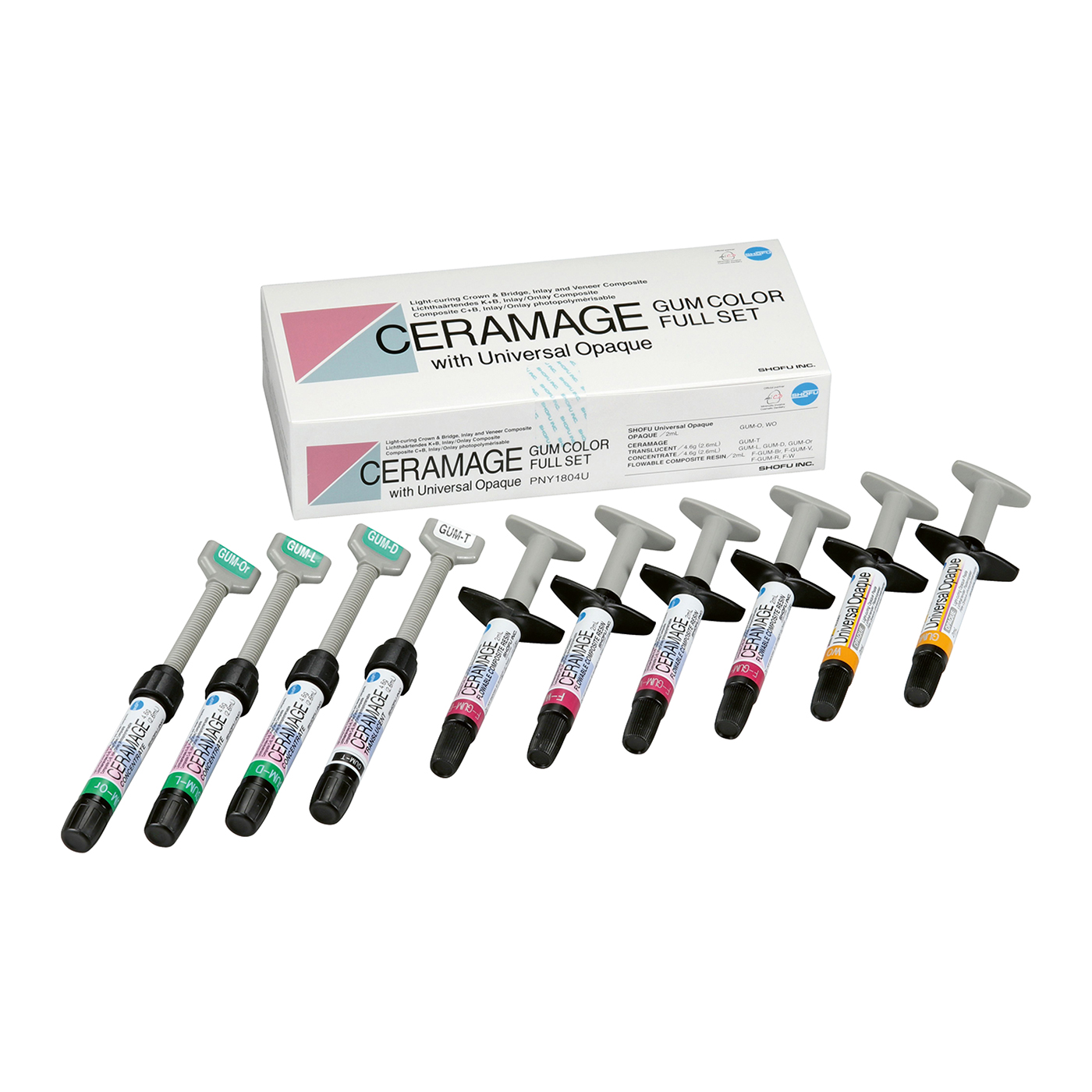 Shofu Ceramage veneering composite, Gum Color Full Set