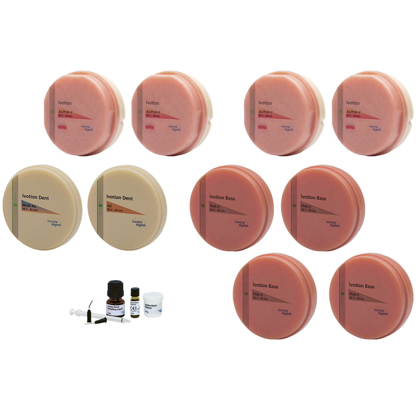 Ivoclar Ivotion Denture system, Material Kit, A2/pink-V