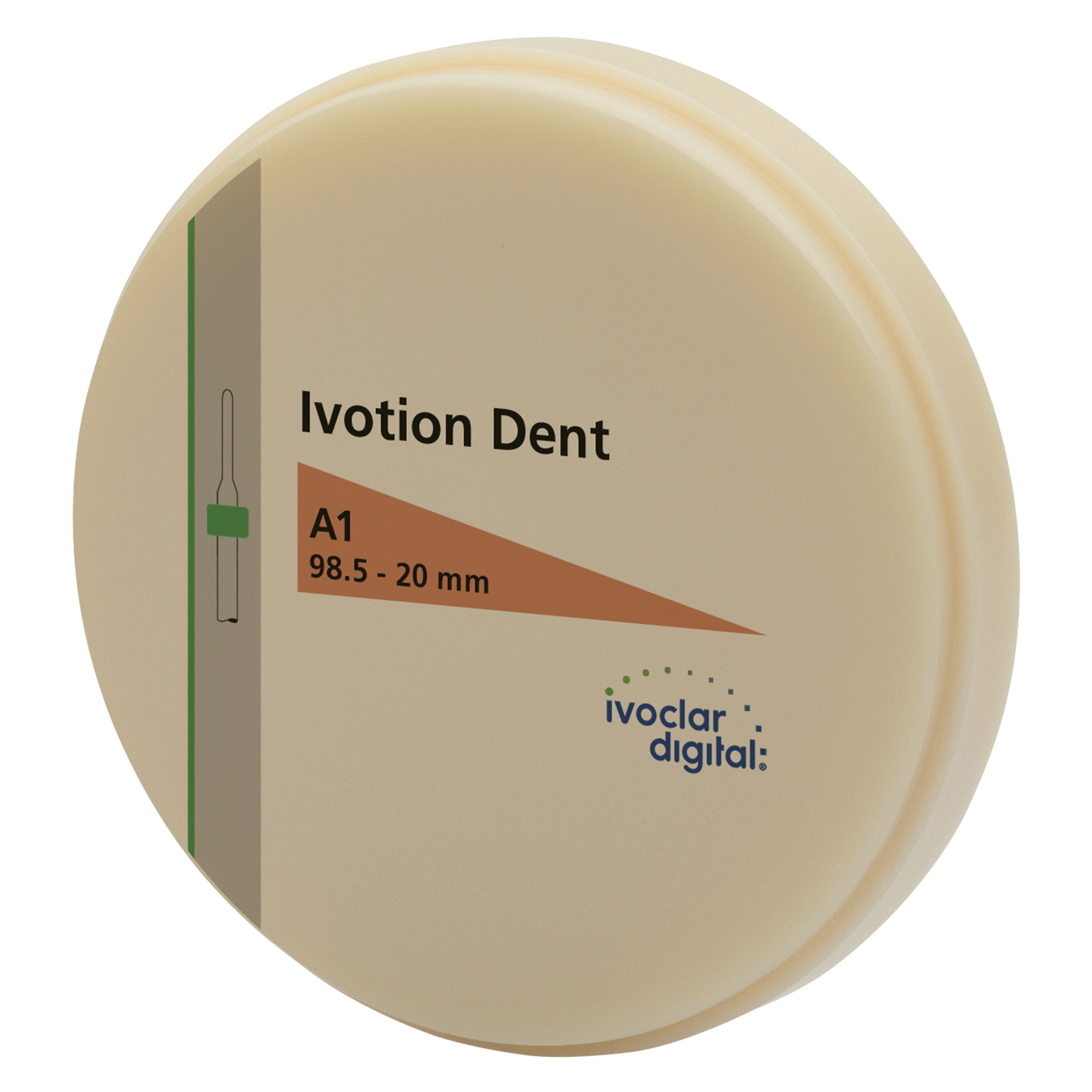 Ivoclar Ivotion Dent CAD/CAM blank, ø 98,5 x 20 mm, A1