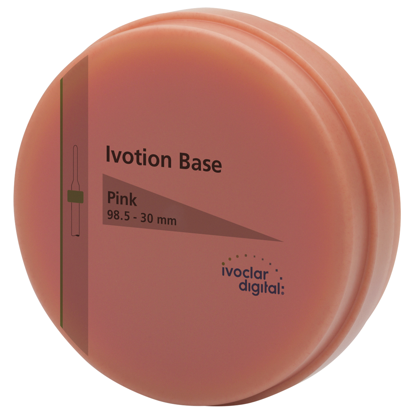 Ivoclar Ivotion Base CAD/CAM blank, ø 98,5 x 30 mm, pink