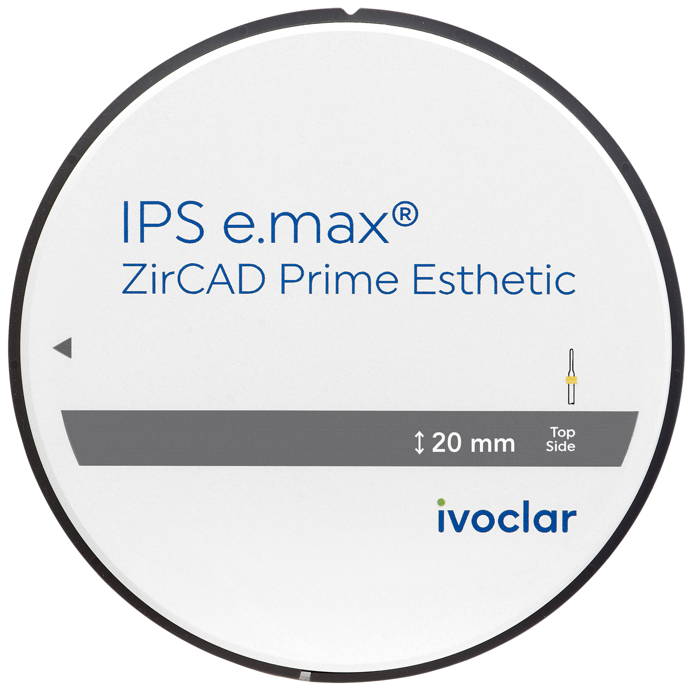 Ivoclar IPS e.max ZirCAD Prime Esthetic CAD/CAM blank, 98.5x20mm,A1