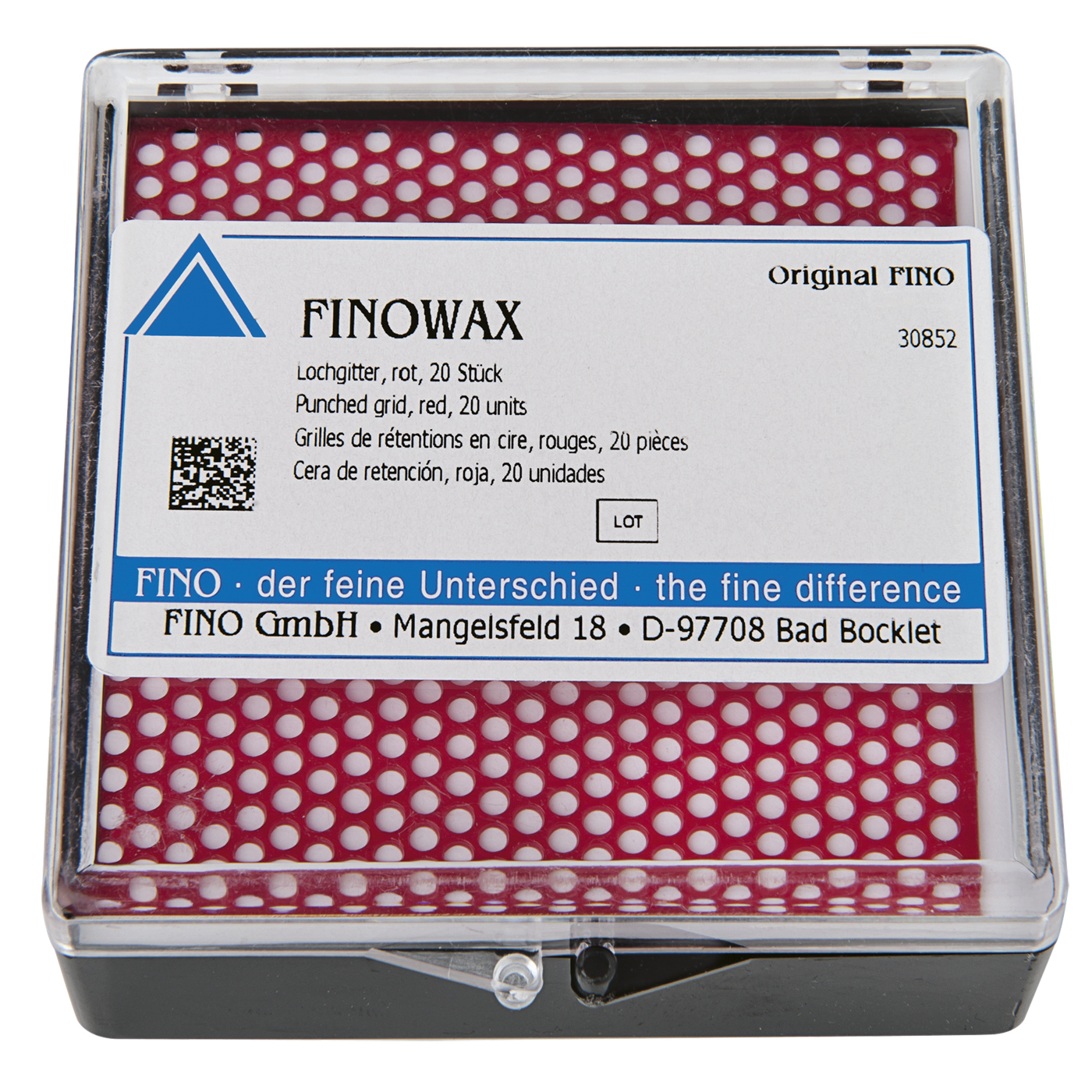 FINOWAX preformed wax patterns, punched grids