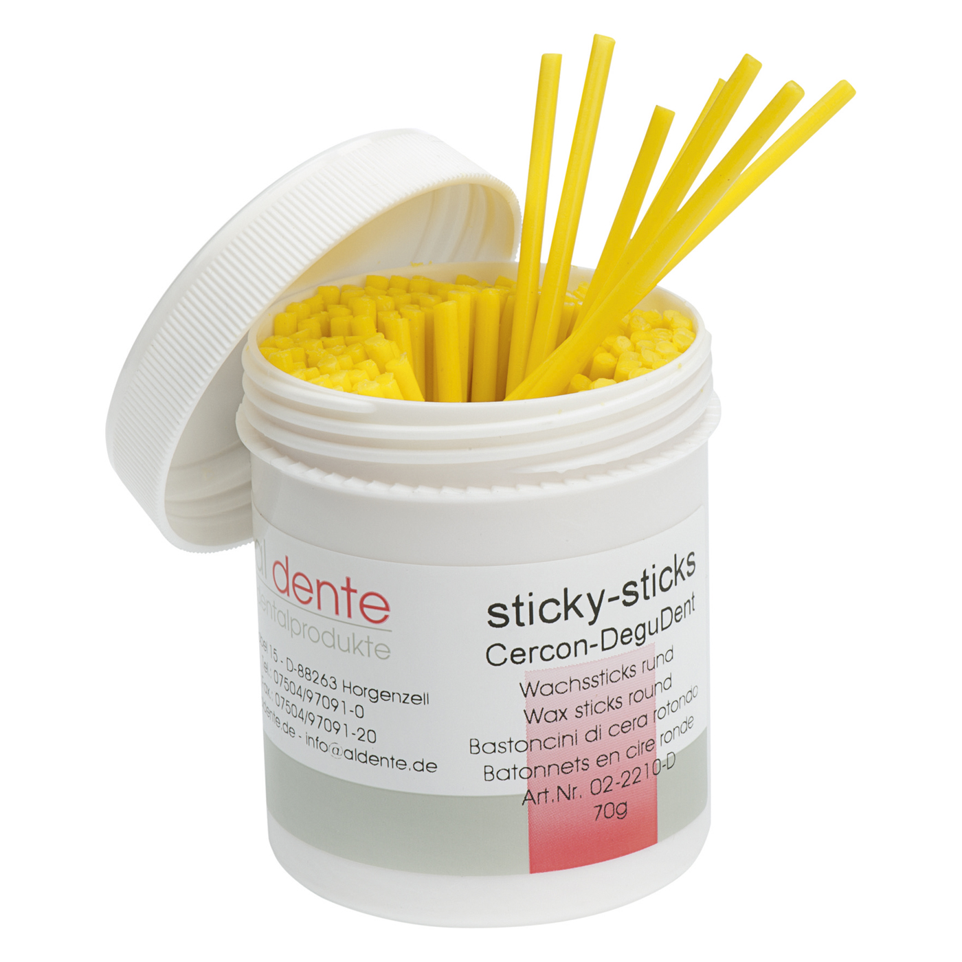 al dente sticky-sticks Wachsgussstifte, gelb