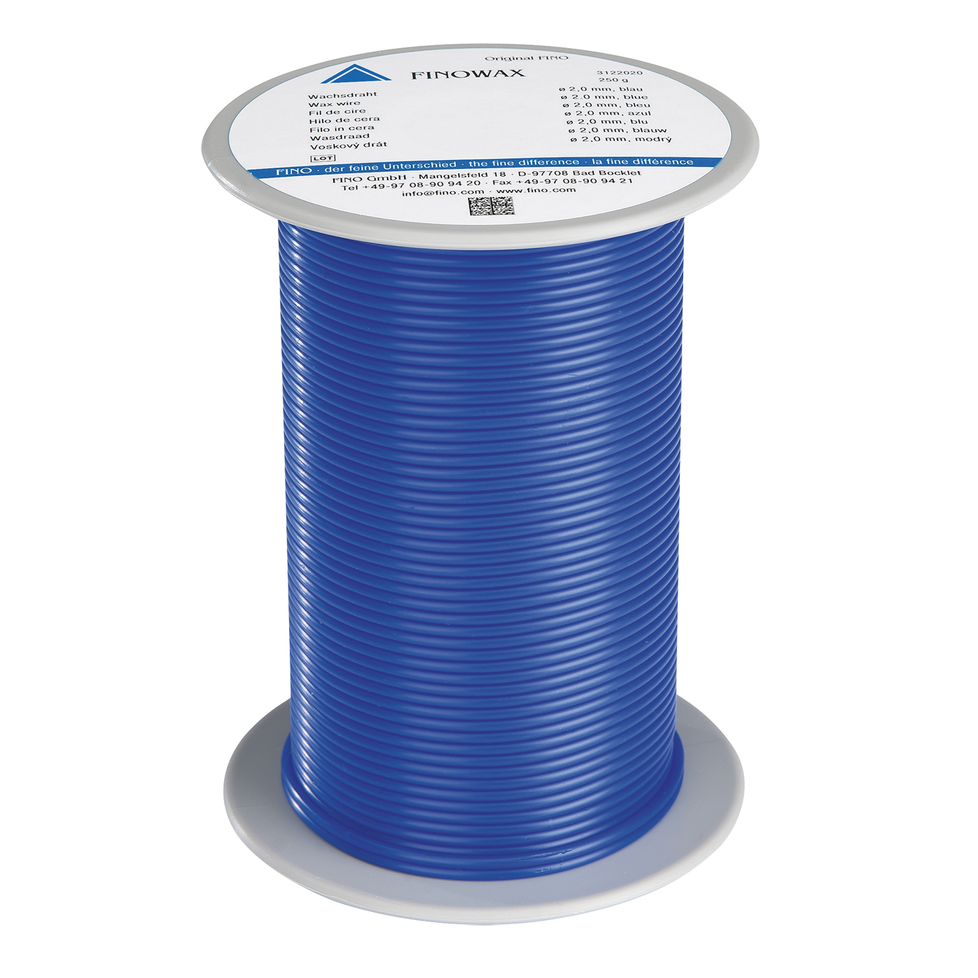 FINOWAX Wax Wire, ø 2.0 mm, Medium Hard, Blue