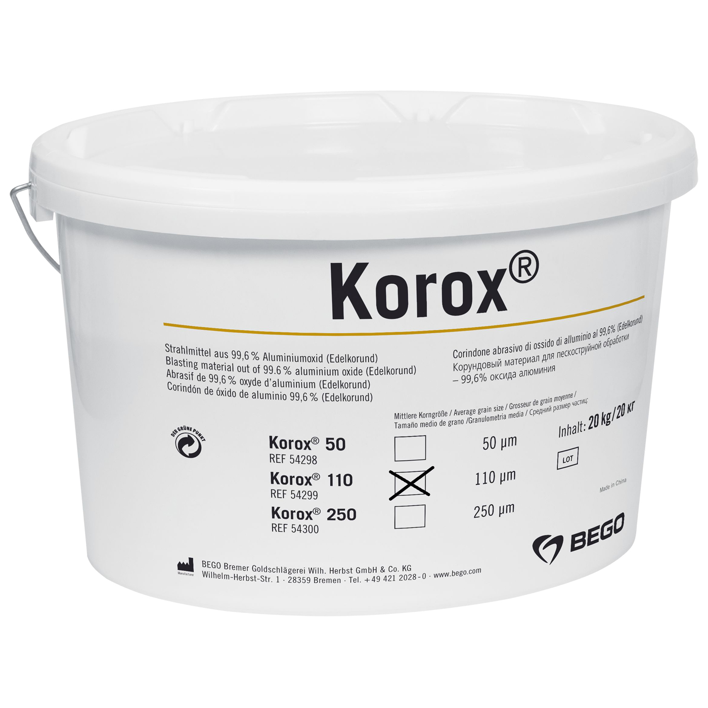Bego Korox Edelkorund, 110 µm