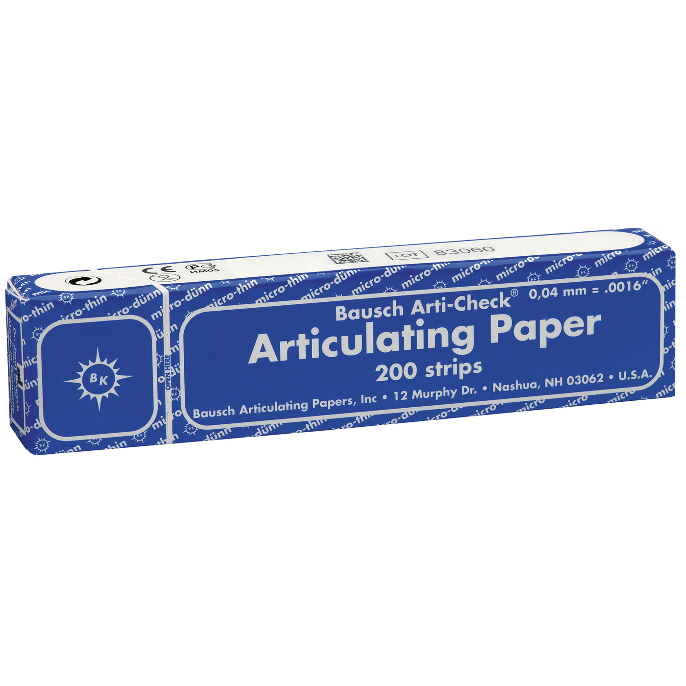 Bausch Arti-Check Occlusion Paper, Strips, Blue
