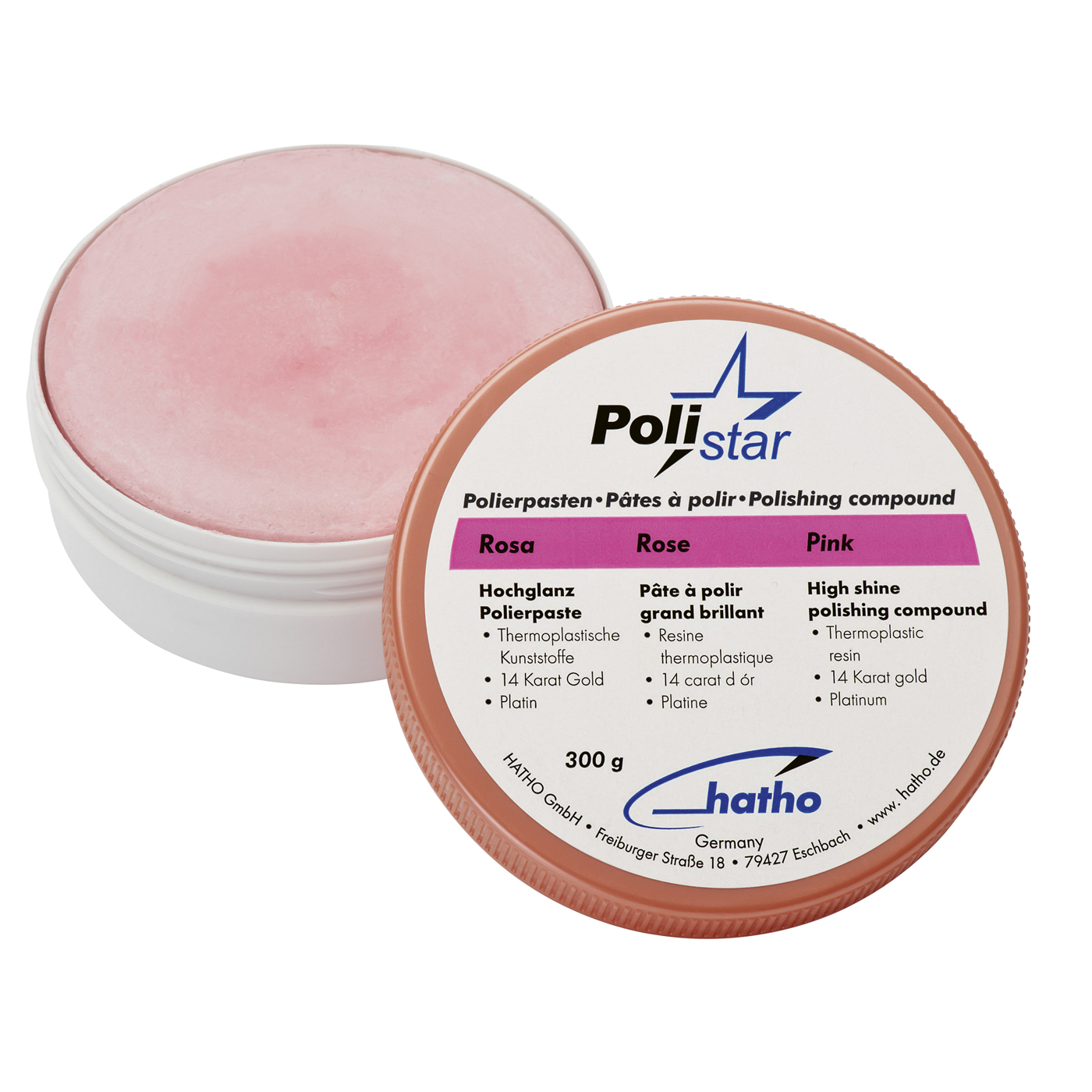 Hatho Polistar Polishing Paste, Pink