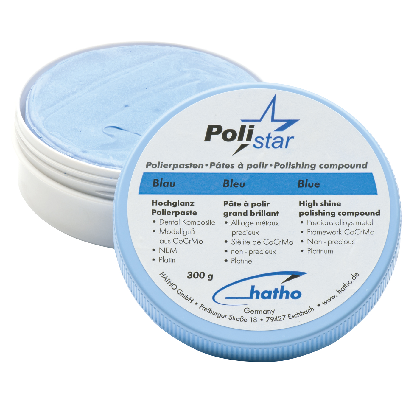 Hatho Polistar Polishing Paste, Blue