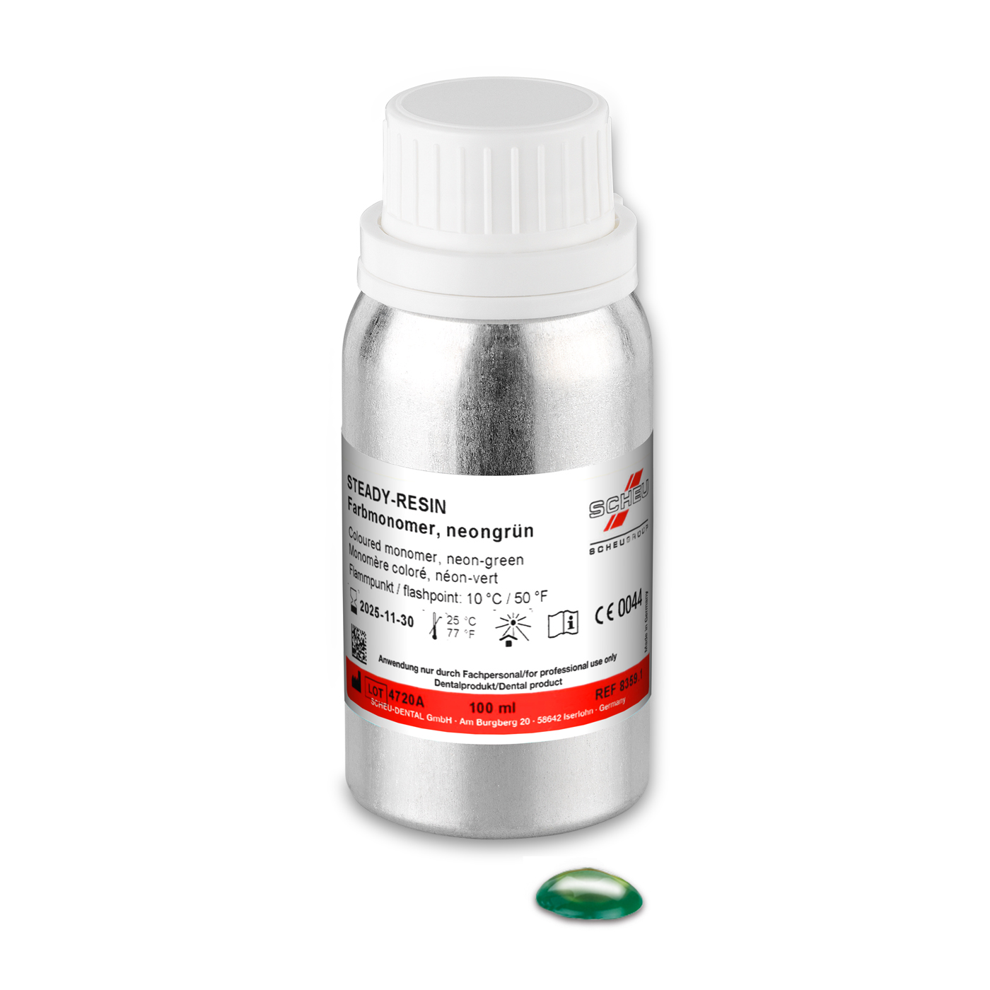 Scheu-Dental Steady-Resin Neon Monomer, Neon Green