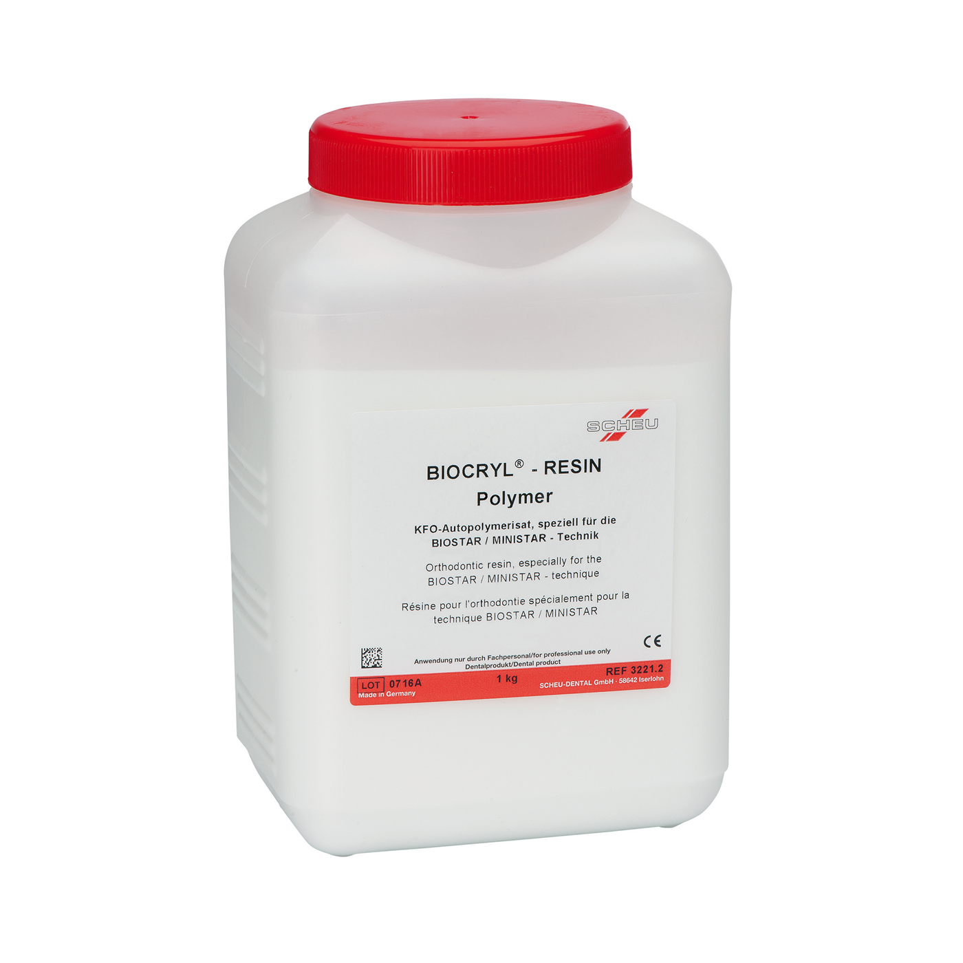 Scheu-Dental Biocryl-Resin Self-Curing Resin, powder, clear