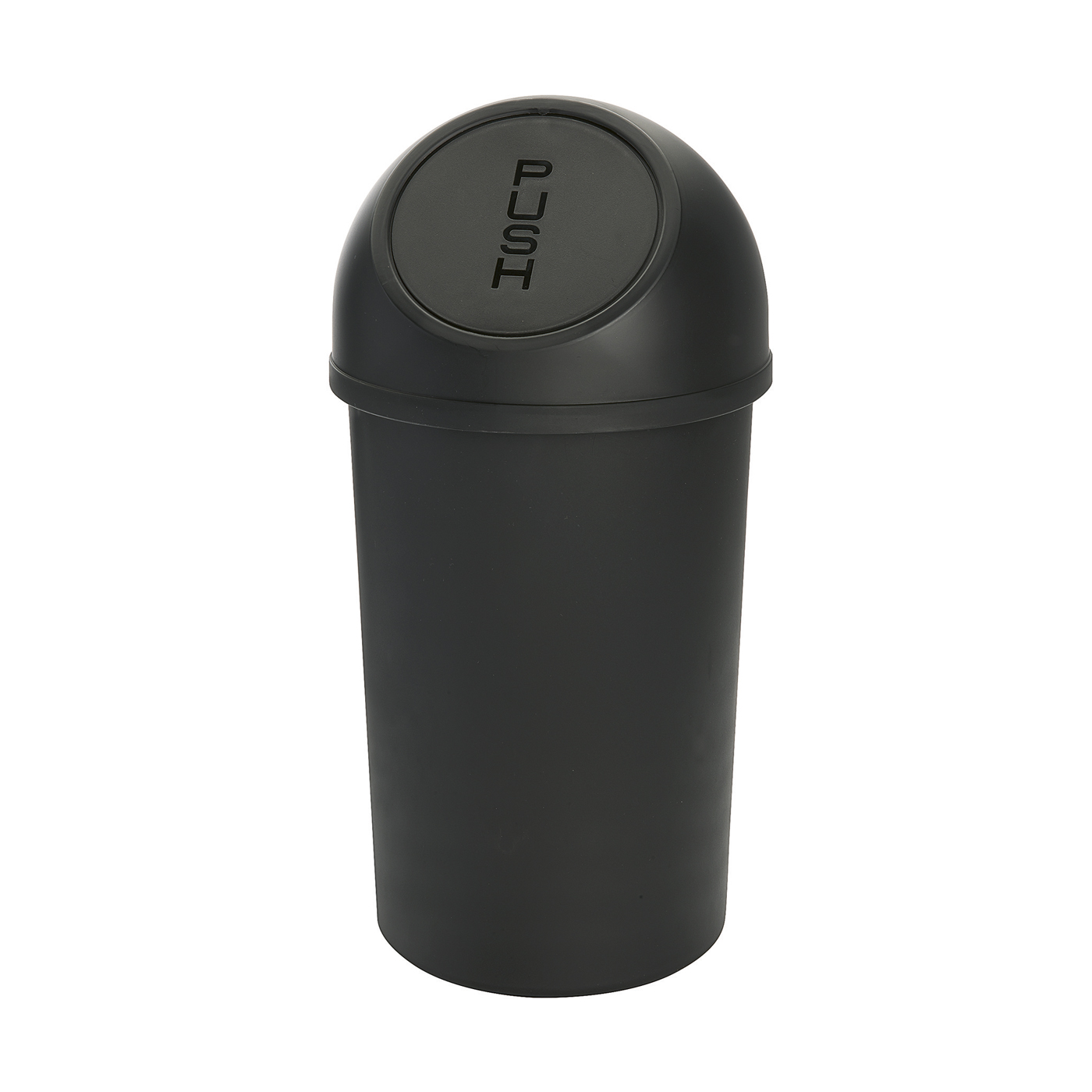 FINO Push Waste Bin, Black, 13 Litres