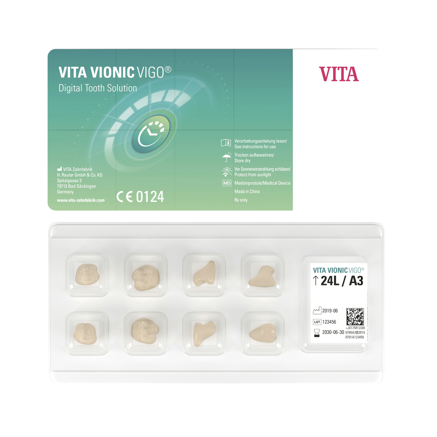 VITA Vionic Vigo posterior teeth, A1, shape 21LOK